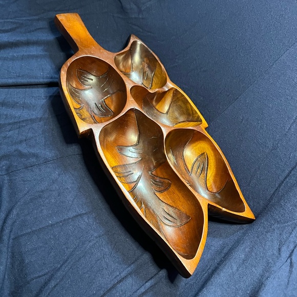 Handmade | Dining | Vintage Carved Monkey Pod Serving Tray | Poshmark